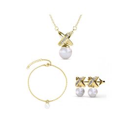 Chris Perlenkristall Set und Box - Gold und Kristall