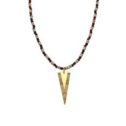 Luxenter Halskette mit mehrfarbigen Zirkonia-Steinen, 18 Karat Gold-Finish &ndash; Colix