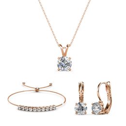Mia Round Vernice Sets - Ros&eacute;gold und Kristall