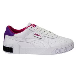 Puma Cali Bold Womens Trainer wei&szlig; rosa Leder Schn&uuml;rschuhe 370811 05