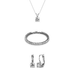 Runde Venus-Sets - Silber und Kristall