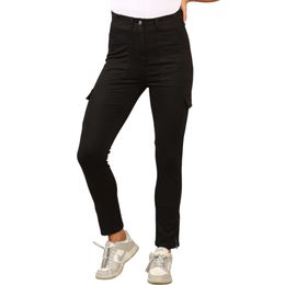 MYT Womens Cargo Chino Kn&ouml;chel Grazer Hose in Schwarz