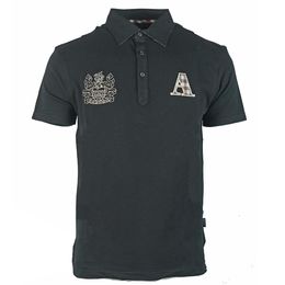 Aquascutum Check A Logo Black Polo Shirt