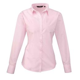 Premier - Bluse f&uuml;r Damen Lang&auml;rmlig (Pink)