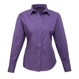 Premier - Bluse f&uuml;r Damen Lang&auml;rmlig (Violett)