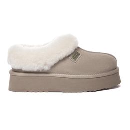 EVER AU Damen Leder Hausschuhe - Topknot
