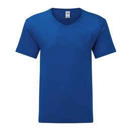 Fruit of the Loom - "Iconic" T-Shirt V-Ausschnitt f&uuml;r Herren/Damen Unisex (K&ouml;nigsblau)