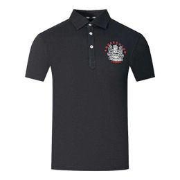 Aquascutum Unisex Erwachsenen Aldis London Logo Poloshirt (Schwarz)