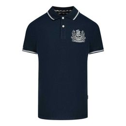 Aquascutum Unisex Erwachsene Aldis Polo-Shirt mit kontrastierenden Farben (Marine)
