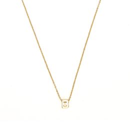 Luxenter Halskette mit 18-kar&auml;tiger Gelbgold-Finish &ndash; Alphabet