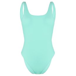 Gymshark Open Back Womens Turquoise Badeanzug offen