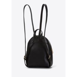 Wittchen Damenrucksack mit Kunstfellfront, Schwarz und Creme, &Ouml;ko-Leder