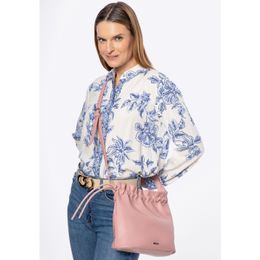 Wittchen Damen-Umh&auml;ngetasche mit Zierb&auml;ndern, Rosa, Kunstleder