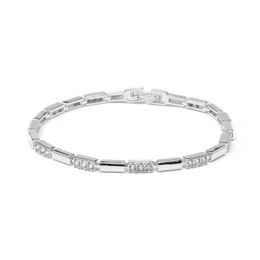 Luxenter Armband mit funkelnden Zirkonia-Steinen, rhodiniert &ndash; Tavli
