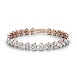 Prinzessinnen-Armb&auml;nder - Ros&eacute;gold und Kristall