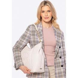 Wittchen Damen-Einkaufstasche aus Kunstleder, cremefarben, &Ouml;ko-Leder