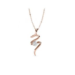 Spiralf&ouml;rmige Anh&auml;nger - Rose Gold und Kristall