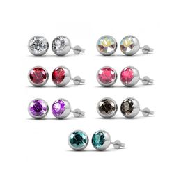 Box 7 Tage Mond Ohrringe - Silber und Multi