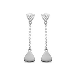 Luxenter Ohrringe aus 925er Sterlingsilber mit Zirkonia, rhodiniert &ndash; Syso