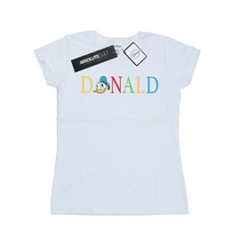 Disney - "Donald Duck Letters" T-Shirt f&uuml;r Damen (Wei&szlig;)
