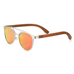 Earth Wood Positano Polarisierte Sonnenbrille - Redwood/Orange-Gelb