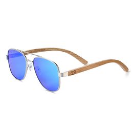 Earth Wood Kotor Polarisierte Sonnenbrille - Bambus/Blau