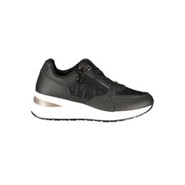 Laura Biagiotti Schwarze Polyurethan Damen Sneaker
