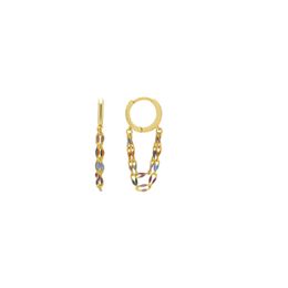 Luxenter Ohrringe aus 925er Sterlingsilber und mehrfarbig lackiert, mit 18 Karat Gold veredelt &ndash; Noida