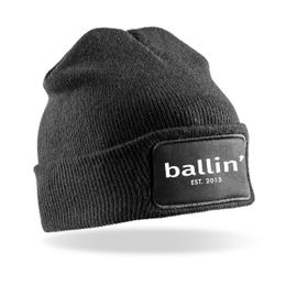 Beanie von Ballin Est. 2013 in der farbe Schwarz und in gr&ouml;&szlig;e one size.