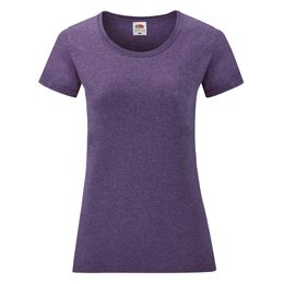Fruit of the Loom Damen/Damen Lady-Fit Valueweight Kurzarm-T-Shirt (Packung mit 5) (Heather Purple)