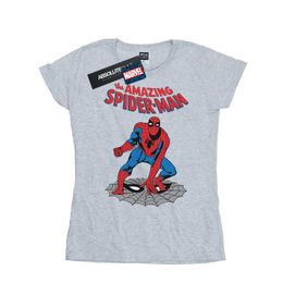 MARVEL - "The Amazing Spider-Man" T-Shirt f&uuml;r Damen (Grau)