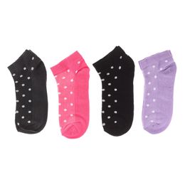 4er-Pack Damen-S&ouml;ckchen, Damen-Kurzsocken, Baumwolle, bedruckt.