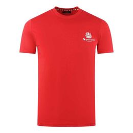 Aquascutum Herren London Aldis Logo T-Shirt (Rot)