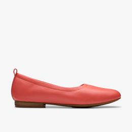 Clarks Fawna Soft Coral Leather Schuhe