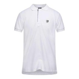 Diesel Herren T-Harry Zip Neck Polo-Shirt (Wei&szlig;)