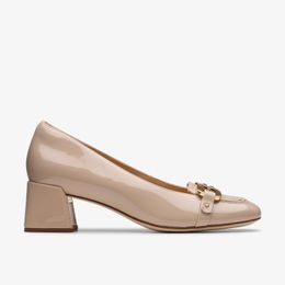 Clarks Nyta45 Court Sand Patent Schuhe