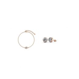 Geburtsstein Mond Set - Rose Gold und Kristall