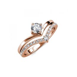 Zinnia Ring - Ros&eacute;gold und Kristall