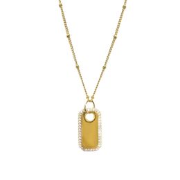 Luxenter Halskette mit Zirkonia, 18 Karat Gold-Finish &ndash; Neyah