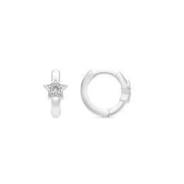 Luxenter Ohrringe mit 10 mm Durchmesser, silberfarben und mit Brillanz-Zirkonia &ndash; Ktyu