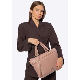 Wittchen Damen-Laptoptasche aus Leder, 15 Zoll, mit Quaste, Beige, Naturleder