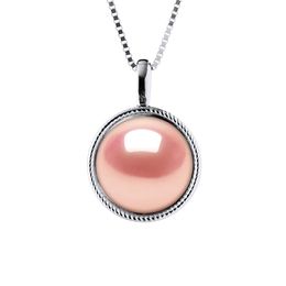 AURA Halskette S&uuml;&szlig;wasserperle 9-10 mm Rosa 925