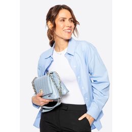 Wittchen Damen-Umh&auml;ngetasche aus &Ouml;ko-Leder, zwei F&auml;cher, klein, blau