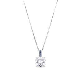 Luxenter Halskette aus 925er Sterlingsilber mit Aquamarin-Zirkonia, rhodiniert &ndash; Xephass