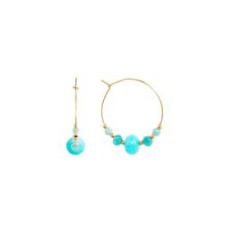 Luxenter Ohrringe mit 18-kar&auml;tiger Gelbgold-Finish und blauer Jade &ndash; Gimra