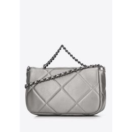 Wittchen Damenhandtasche, gesteppt mit Quadraten an einer Kette, klein