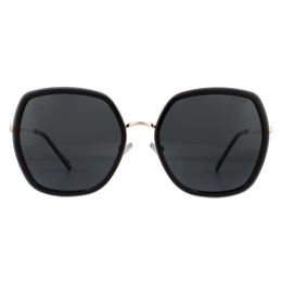 Polaroid Square Womens Grau Gold Grau Polarisierte Sonnenbrille