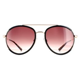 Ted Baker Aviator Damen Schwarz Gold Braun Gradient TB1638 Gaia
