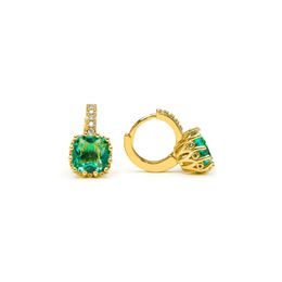 Luxenter Ohrringe mit gr&uuml;nem Paraiba-Hydrothermalquarz, 18 Karat Gelbgold-Finish &ndash; Rilhi