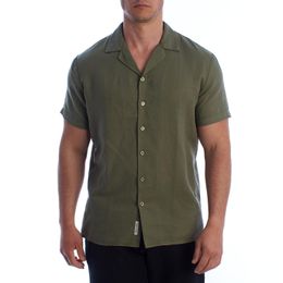Herren Leinenhemd mit Kurzarm HS24MCA14